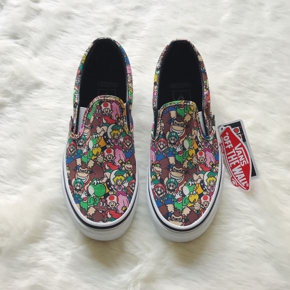 Vans | Shoes | Vans X Nintendo Mario Slip On Sneakers | Poshmark